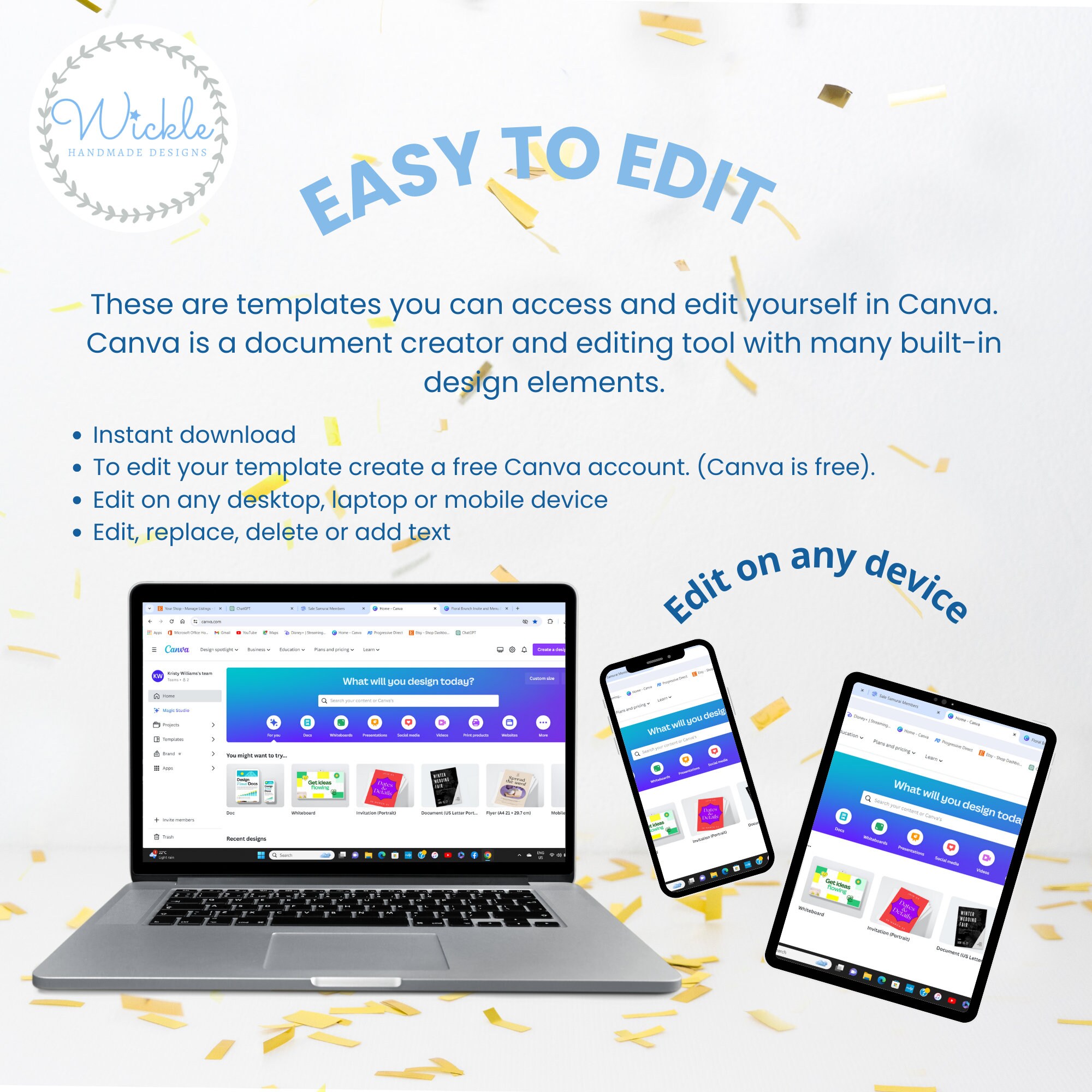 Watercolour Capybara Birthday Thank You Tags Canva Template, Cute Capy ...