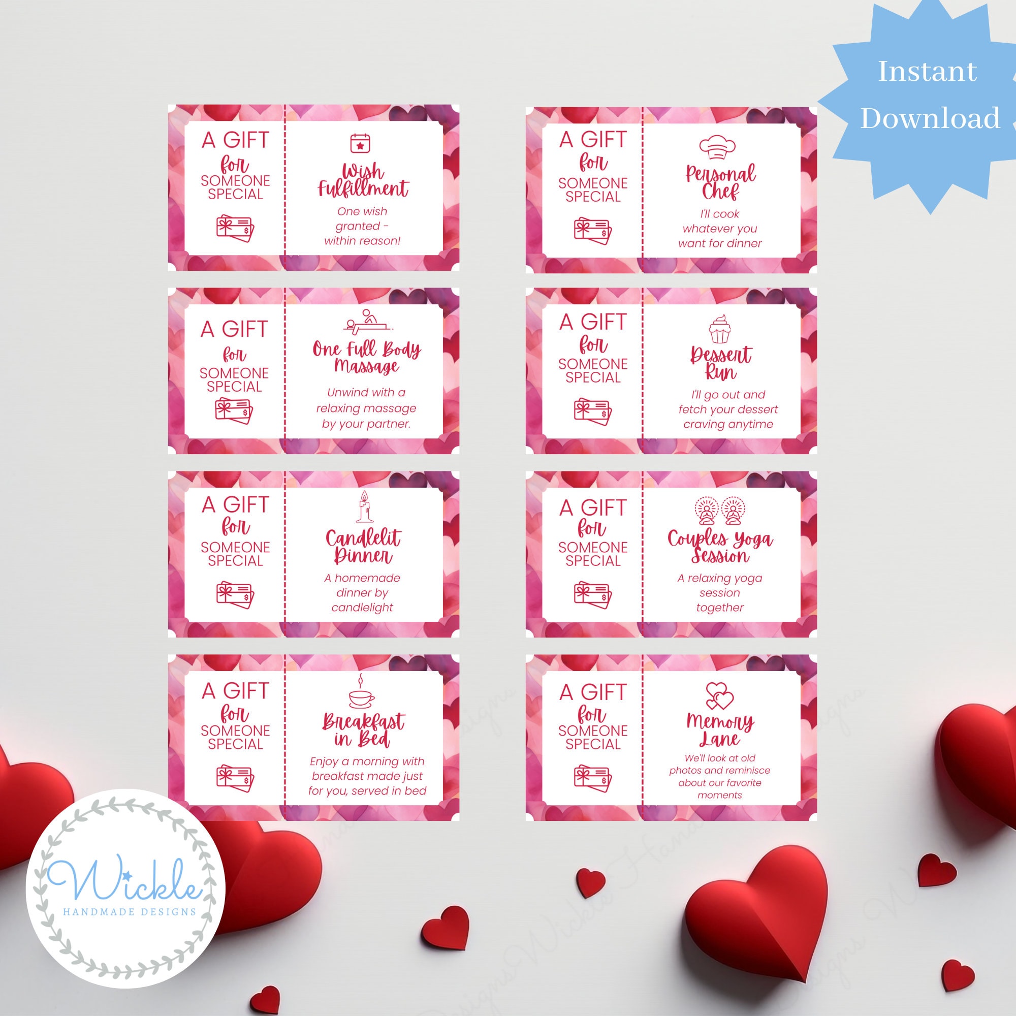 Printable Love Coupon Book for Him & Her , Editable Canva Template, Digital Couples Coupon ...
