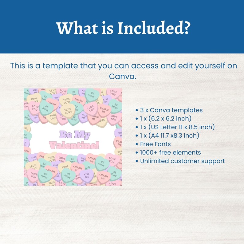 Editable Pastel Conversation Hearts Chocolate Wrapper Template, Candy ...