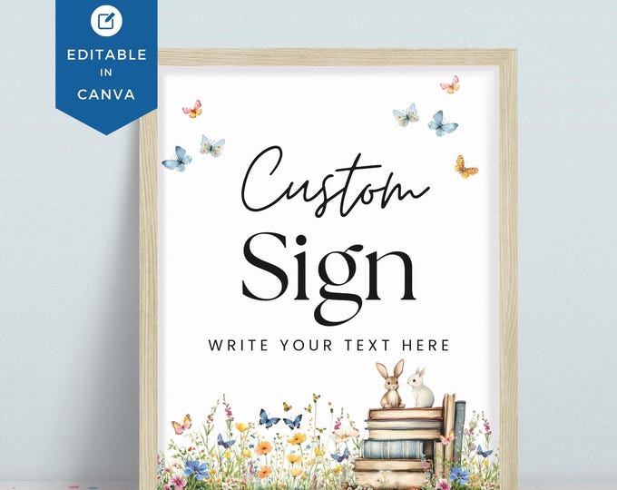 Editable Hunting Birthday Welcome Sign Canva Template, Personalised ...