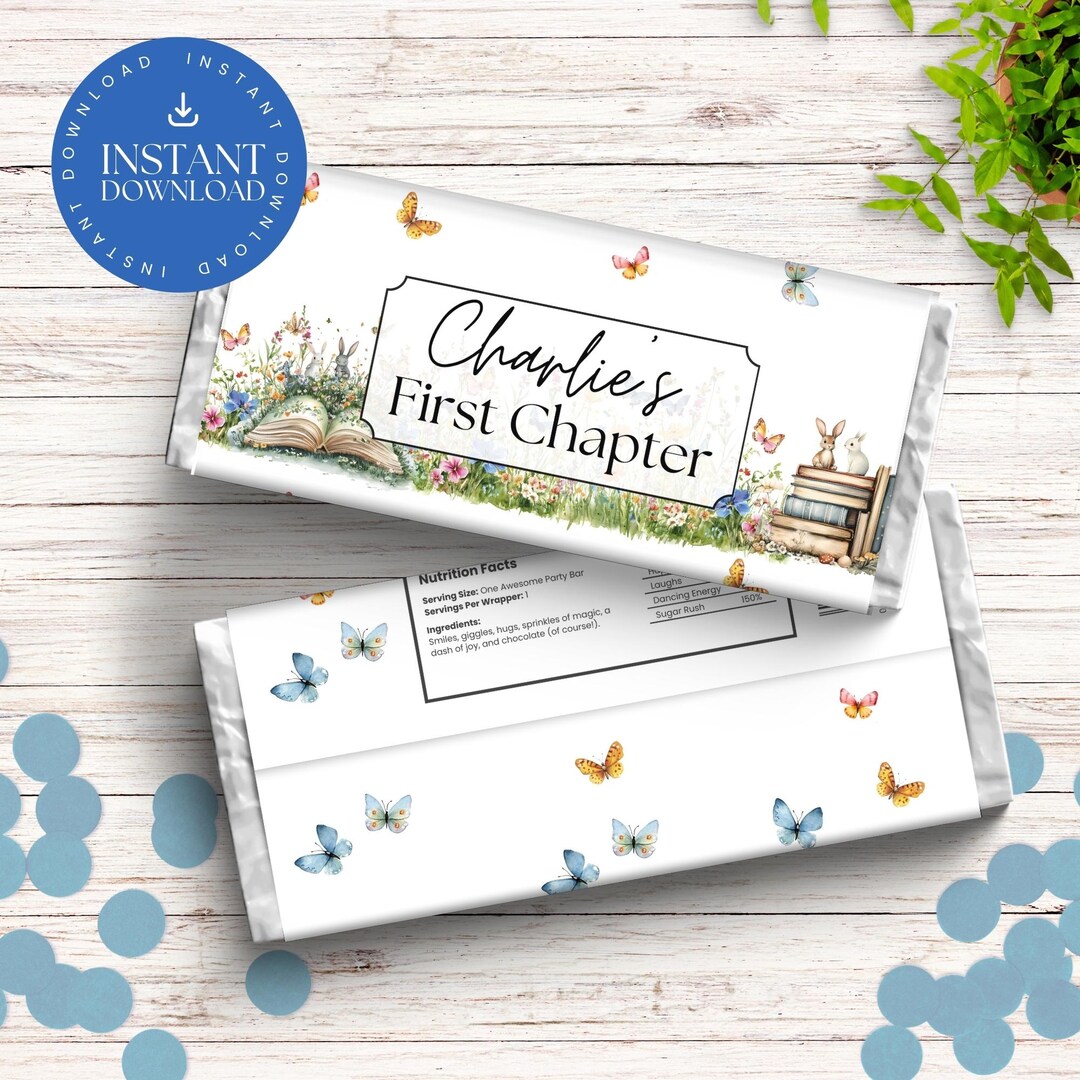 First Chapter Hershey Bar Wrapper Chocolate Canva Template, Editable ...