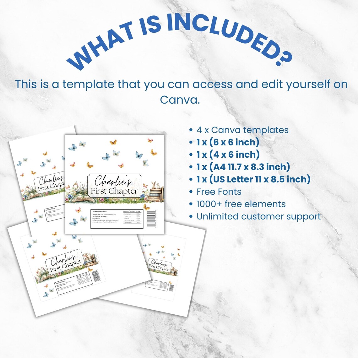 First Chapter Hershey Bar Wrapper Chocolate Canva Template, Editable ...