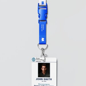 Research Company Staff Employee ID Badge Card - Etsy