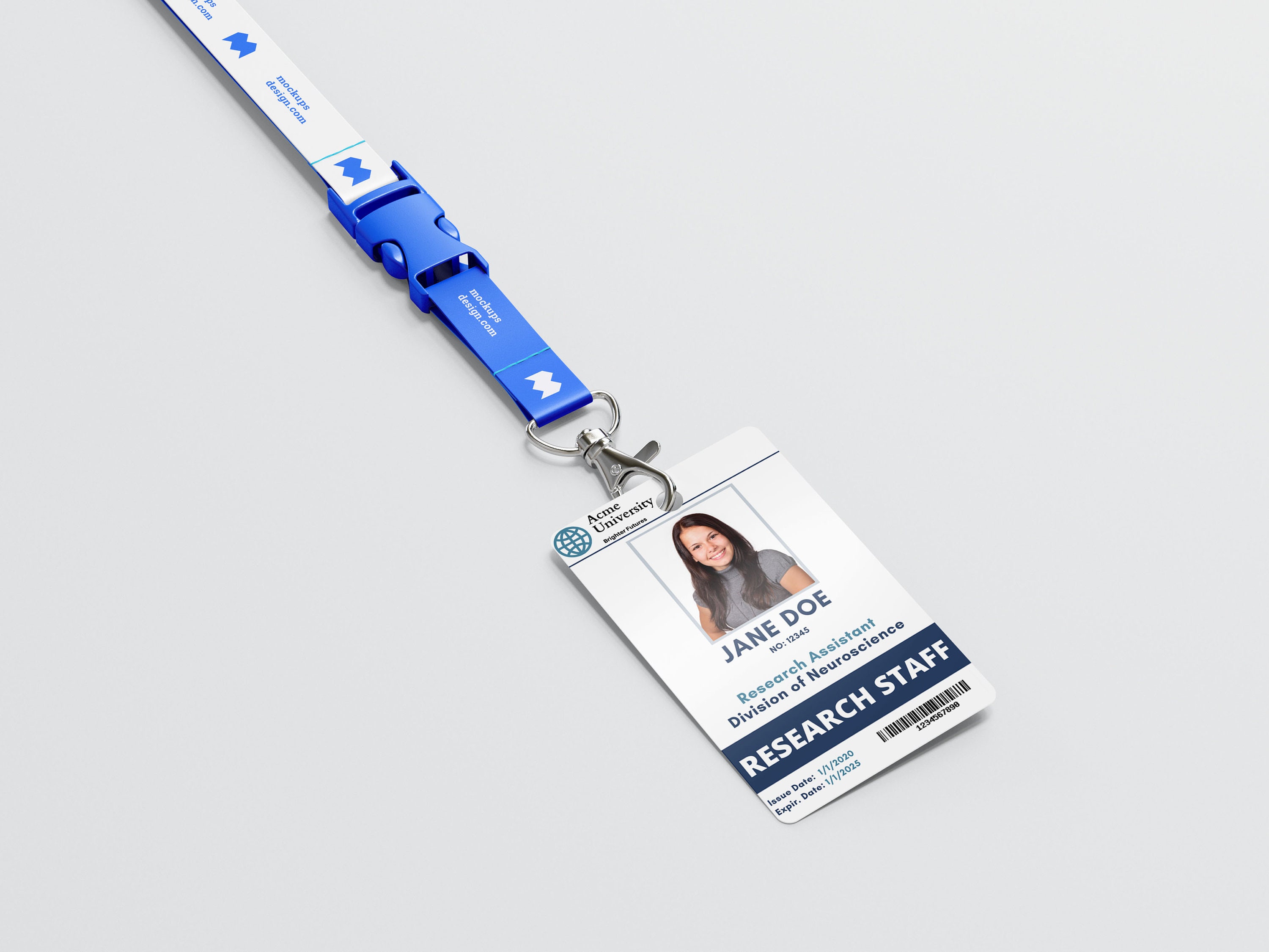 Research Company Staff Employee ID Badge Card - Etsy Canada