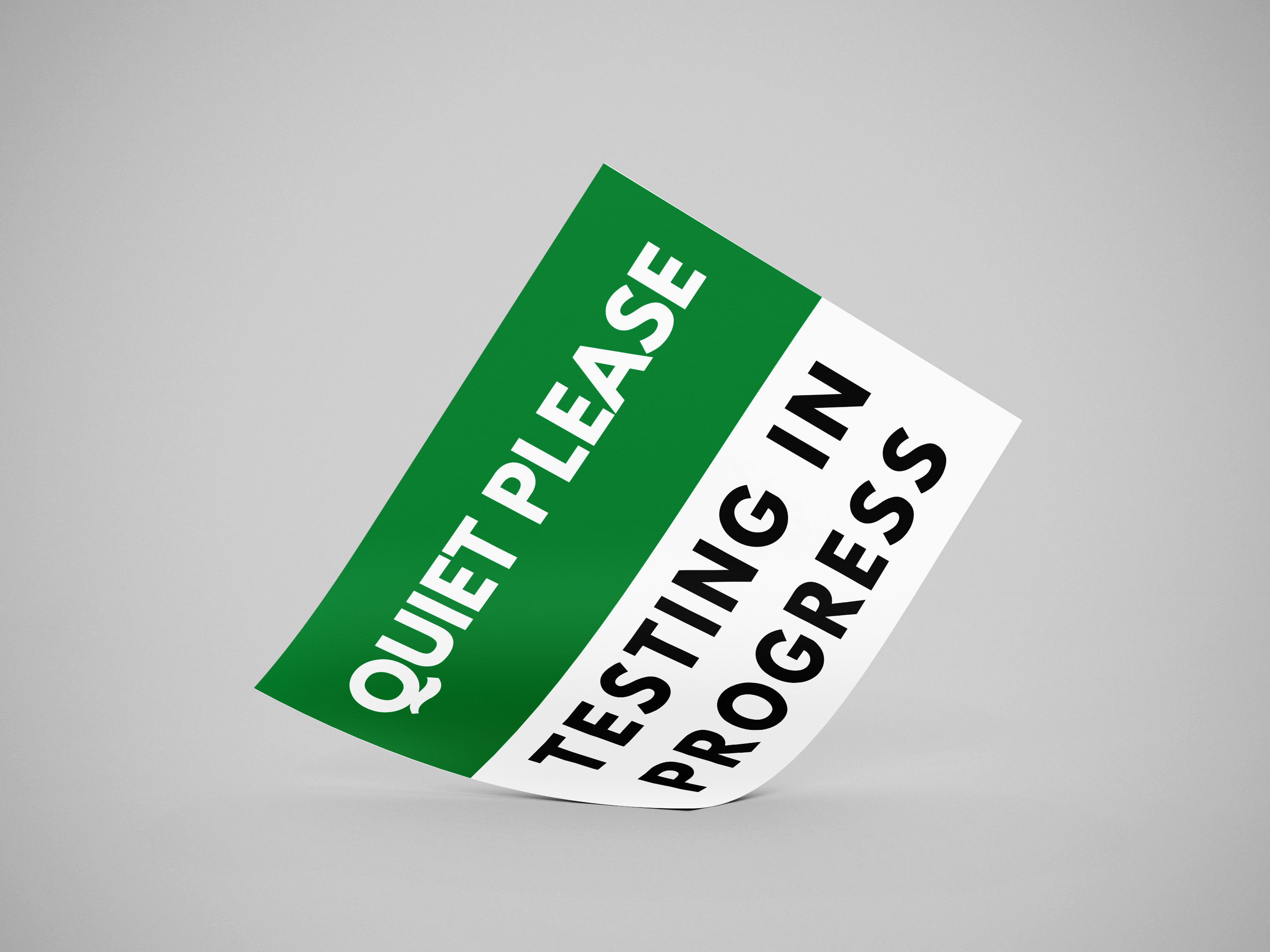 QUIET PLEASE Sign, Lab Sign, Quiet Testing in Progress Printable Sign ...