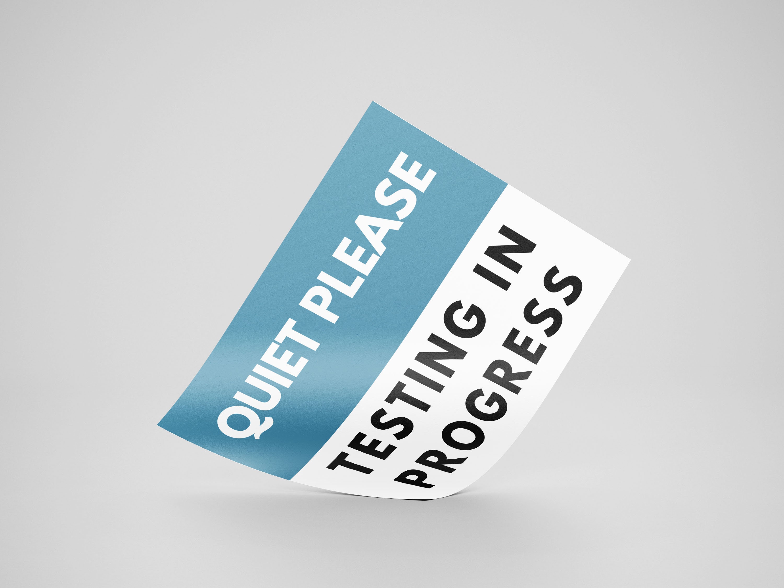QUIET PLEASE Sign, Lab Sign, Quiet Testing in Progress Printable Sign ...