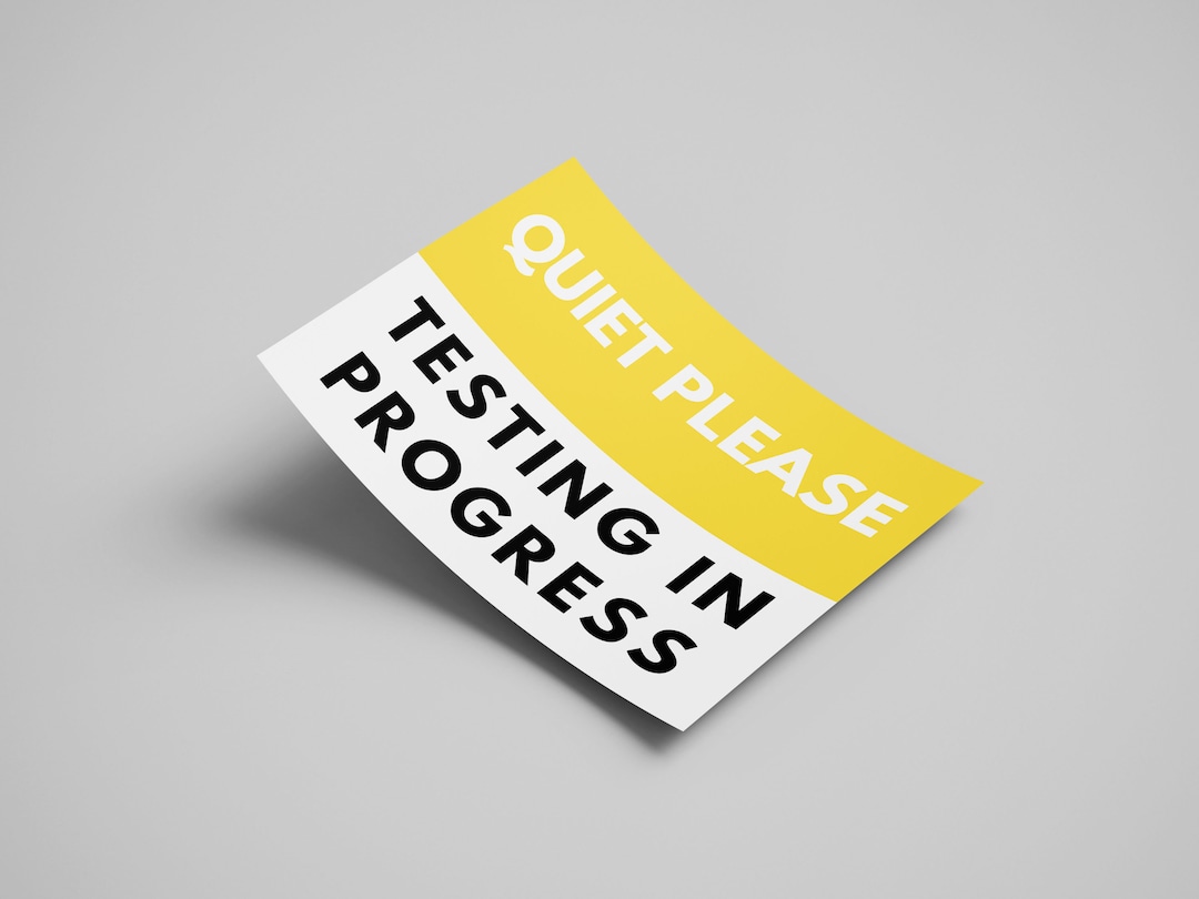 QUIET PLEASE Sign, Lab Sign, Quiet Testing in Progress Printable Sign ...