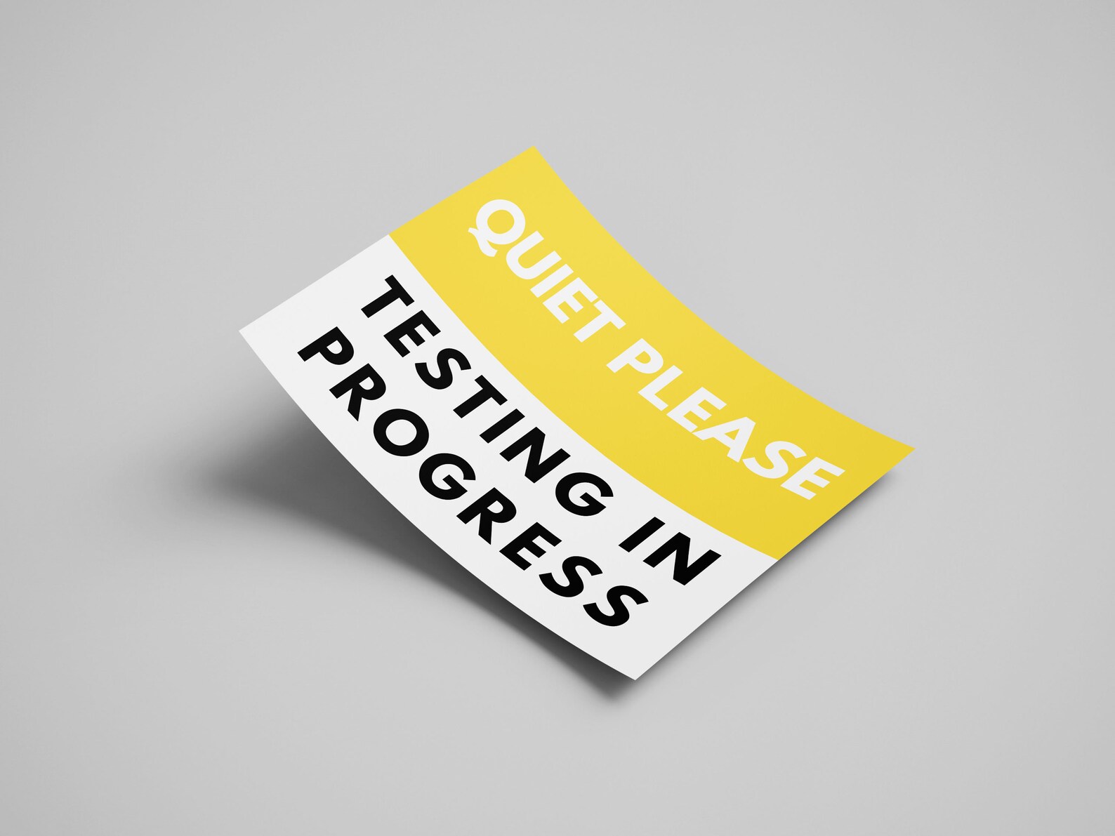 QUIET PLEASE Sign, Lab Sign, Quiet Testing in Progress Printable Sign ...