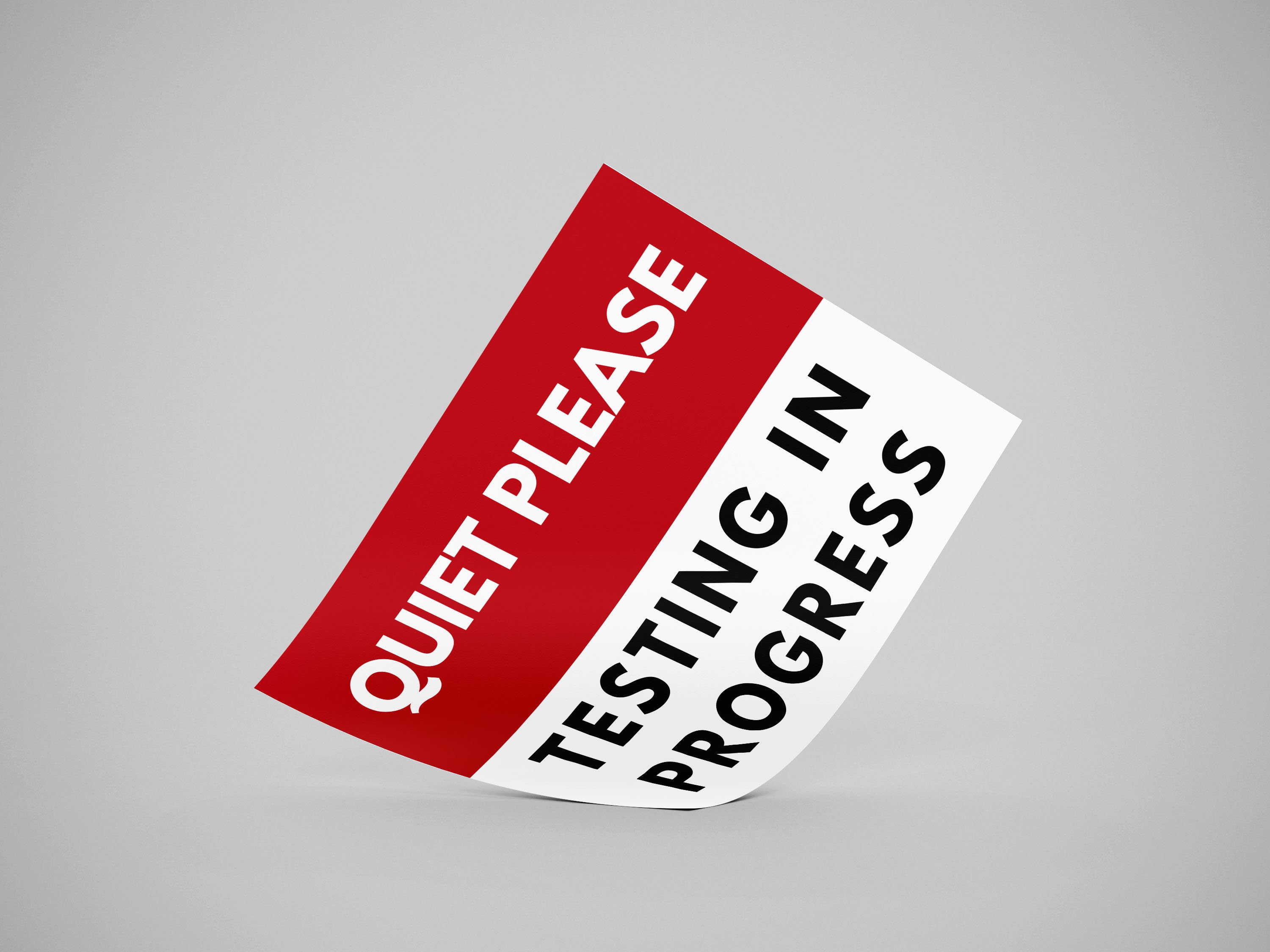 QUIET PLEASE Sign, Lab Sign, Quiet Testing in Progress Printable Sign ...