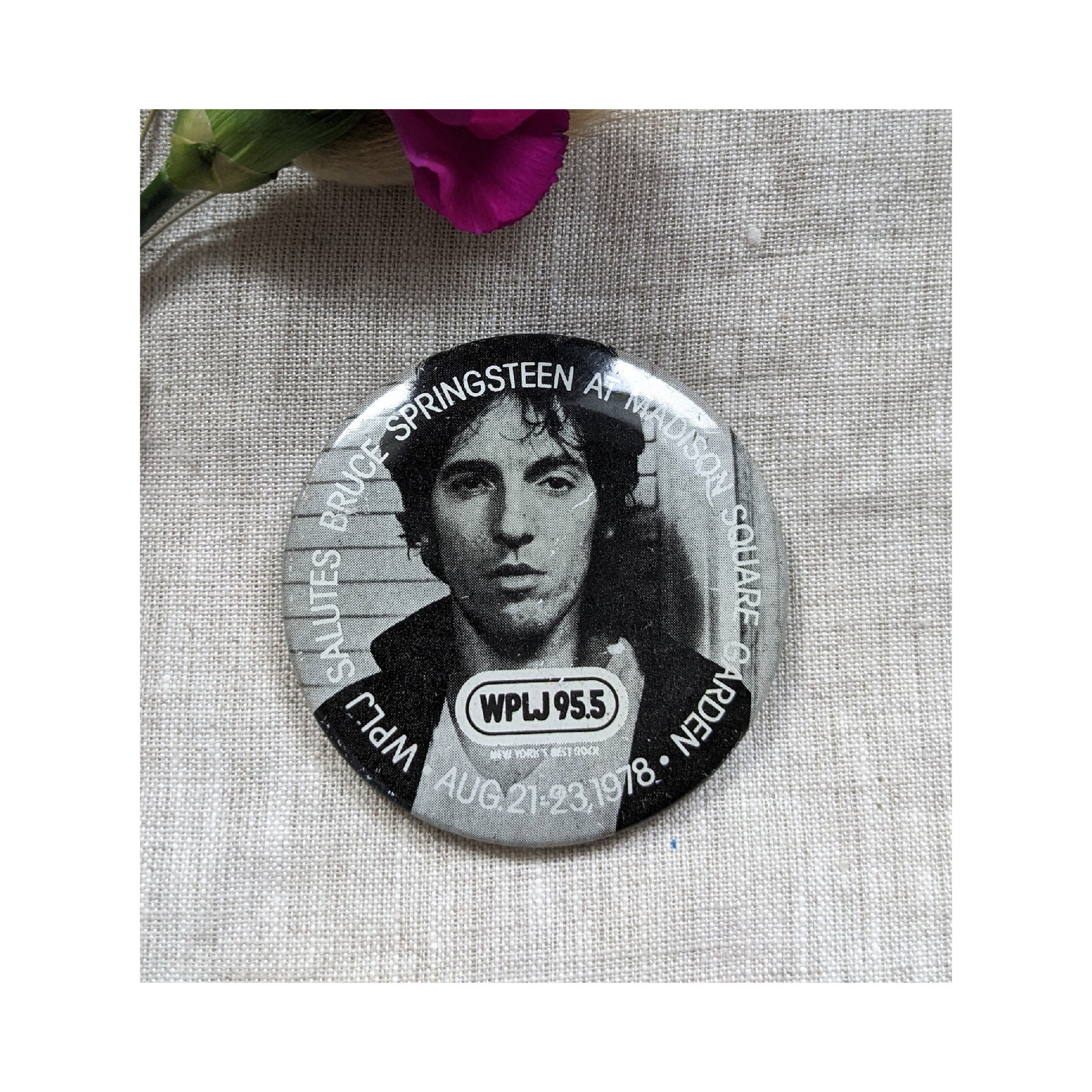 RARE Vintage Bruce Springsteen at MSG 1978 Concert Pin - Etsy