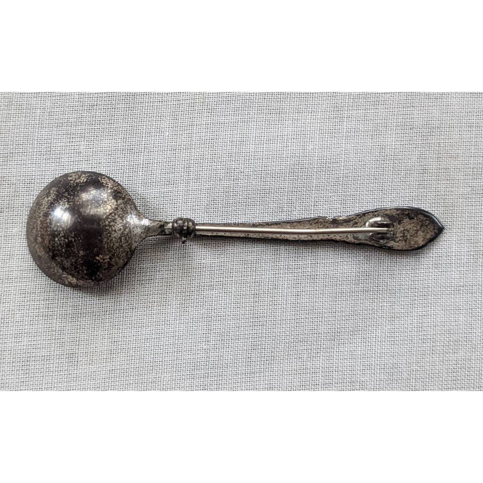 Vintage Sterling Silver Spoon Pinback Pin - Etsy