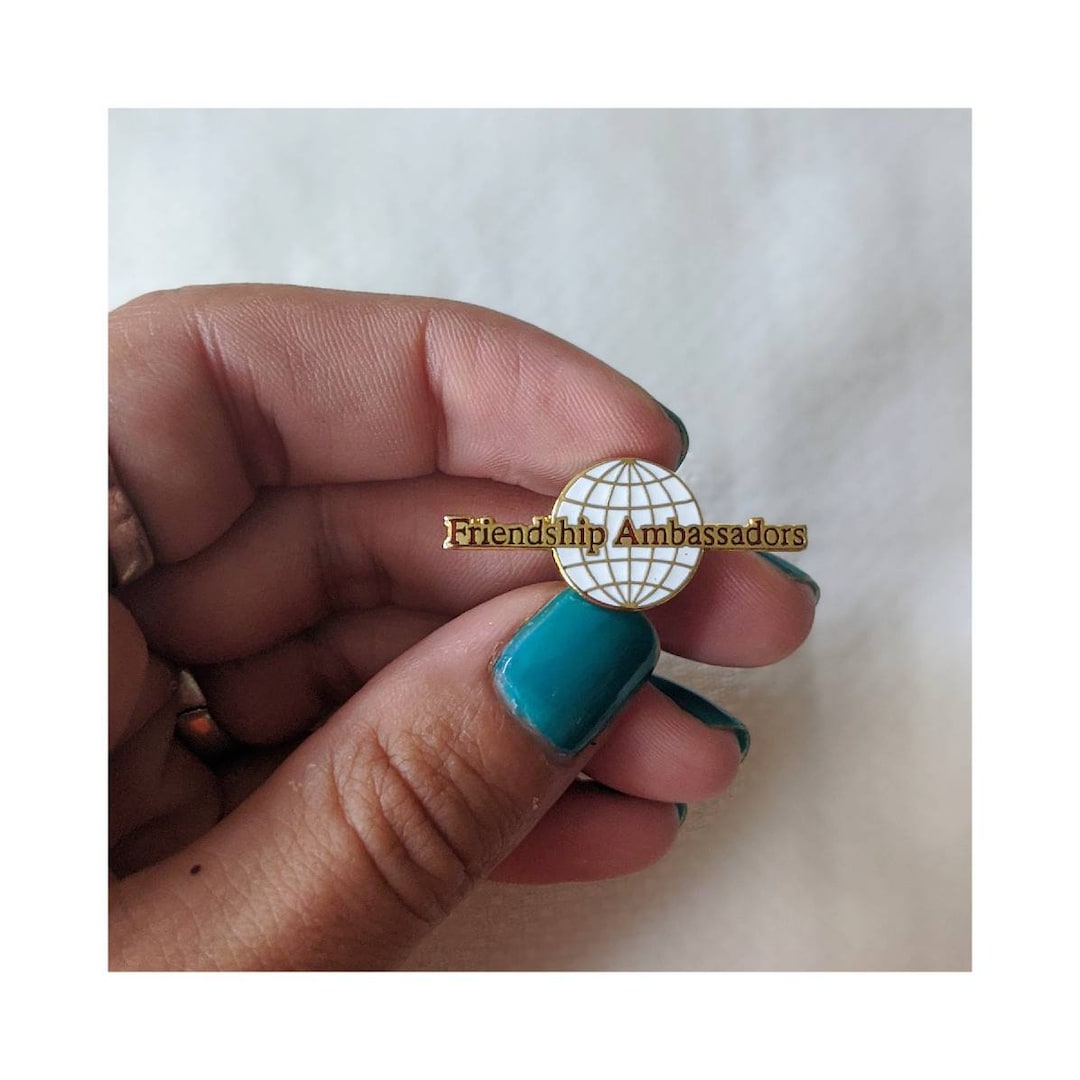 Vintage Enamel Pinback Pin - Etsy