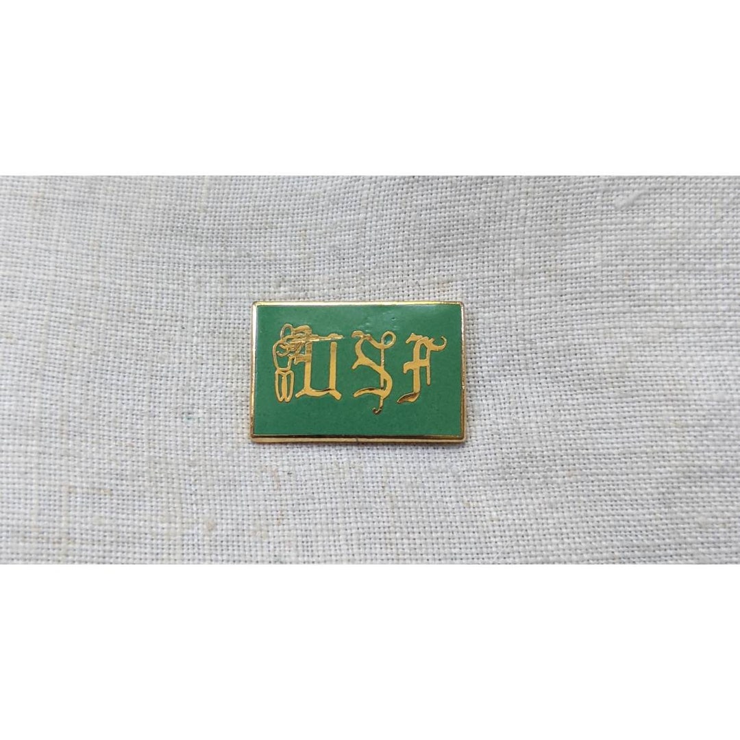 Vintage USA Enamel Pinback Pin - Etsy