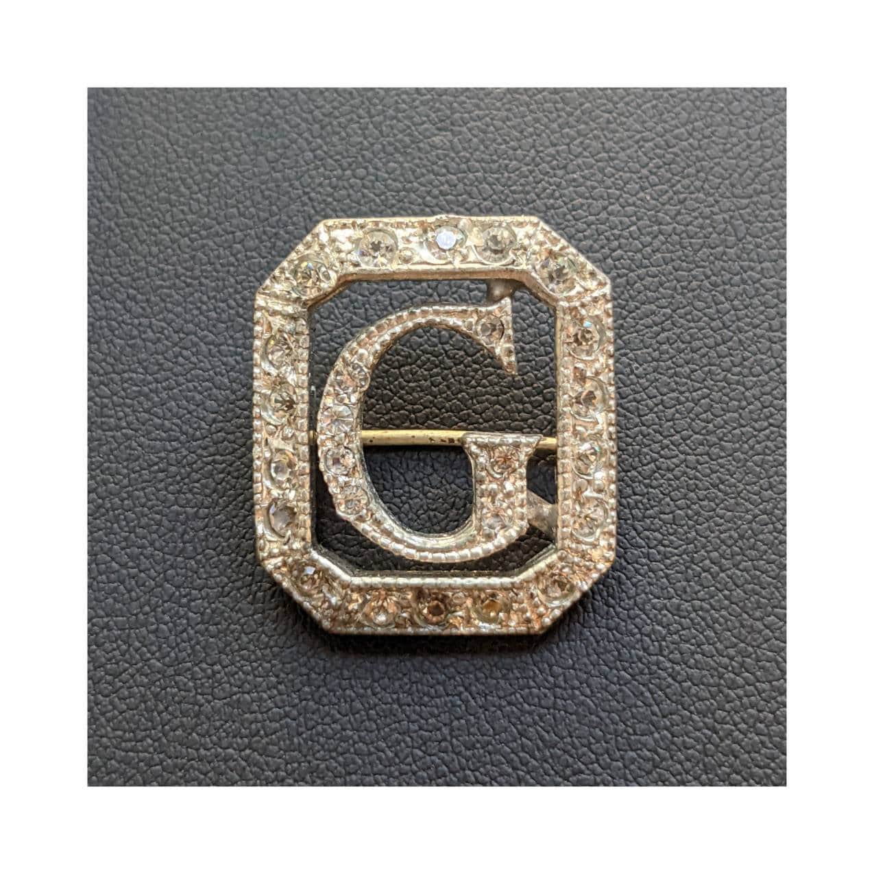Antique Victorian 'G' Monogram Brooch - Etsy