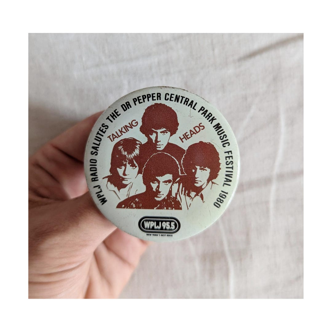 Vintage WPLJ Radio Talking Heads 1980 Concert Pin - Etsy
