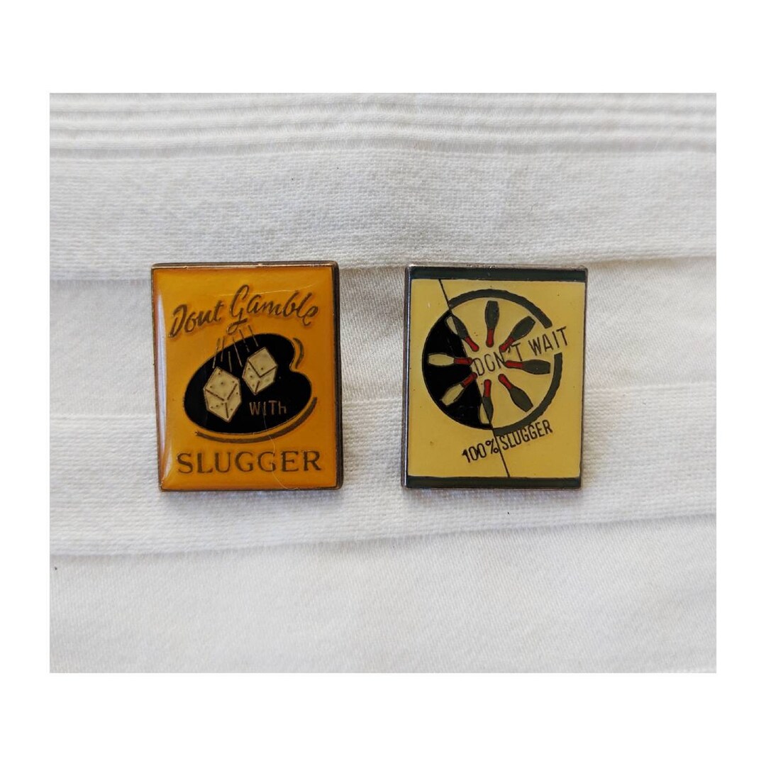 Vintage Enamel Coinderoux Paris Slugger Pins - Etsy