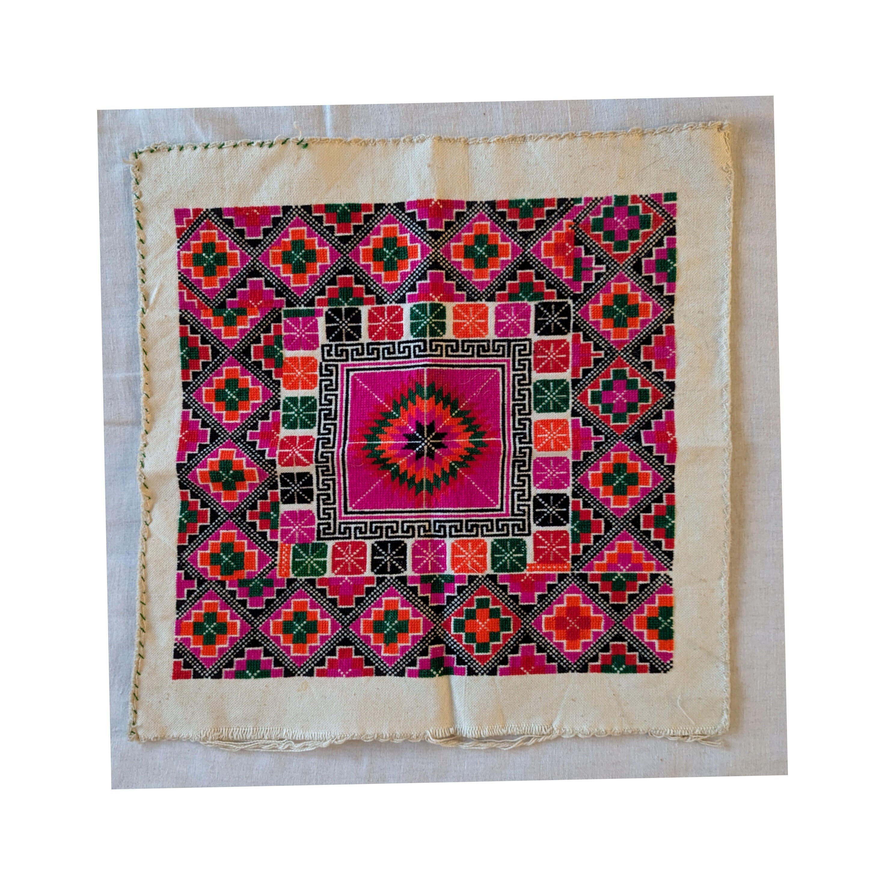 Vintage 1950s Handmade Sampler Textile - Etsy