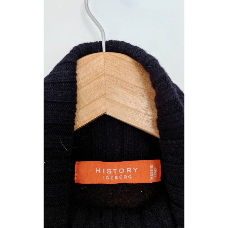 Vintage ICEBERG History Turtleneck Sweater - Etsy