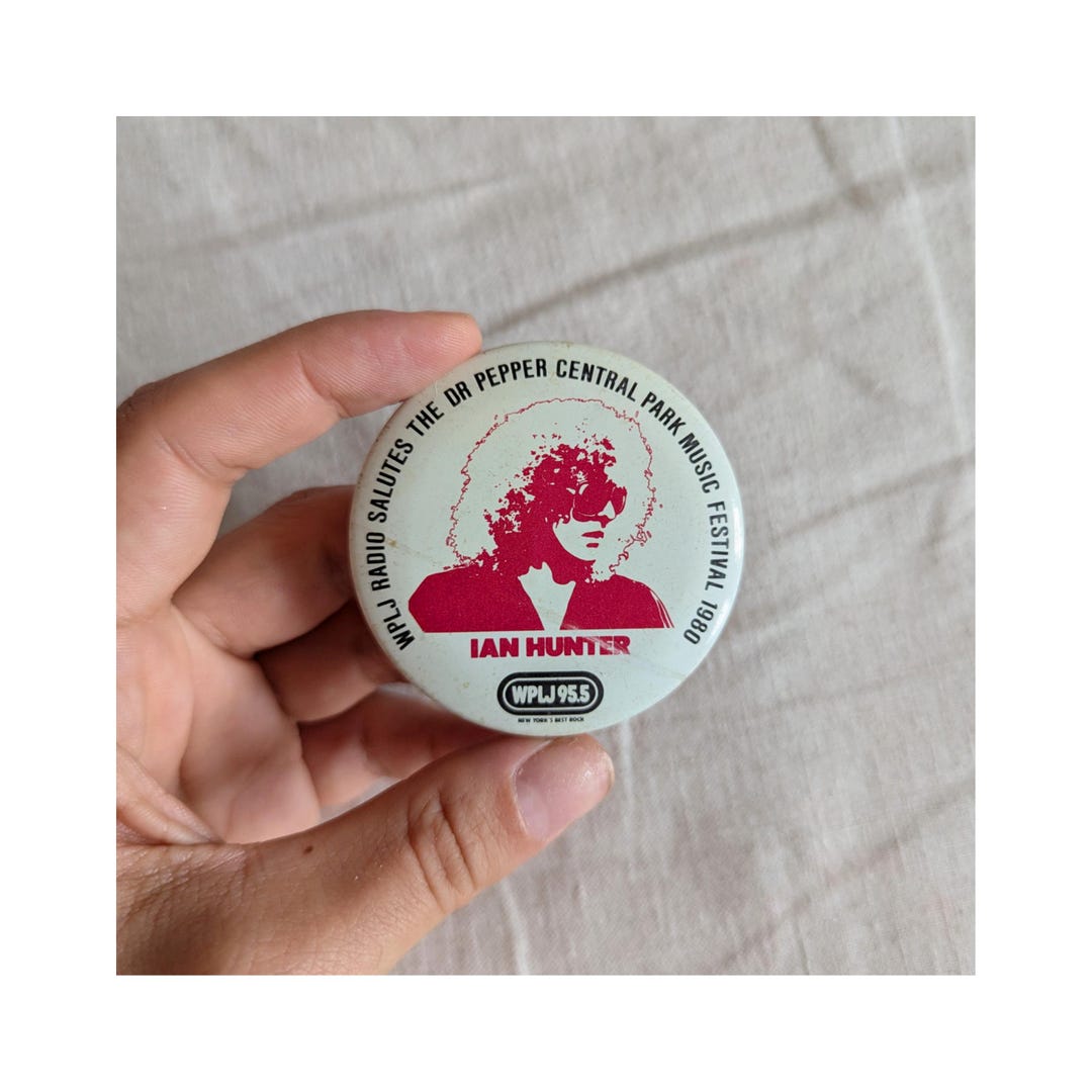 Vintage WPLJ Ian Hunter 1980 Concert Pin - Etsy