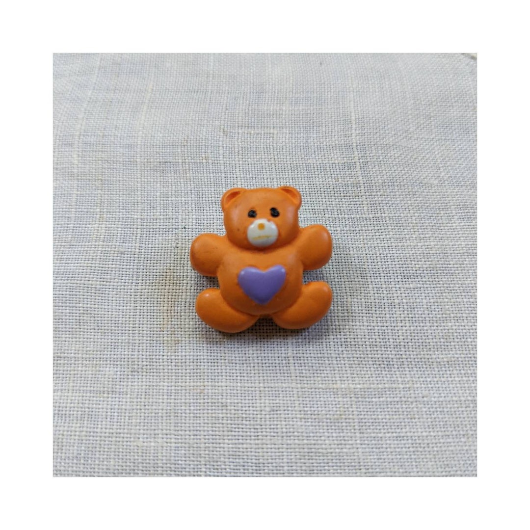 Vintage Polymer Clay Teddy Bear Pinback Pin - Etsy