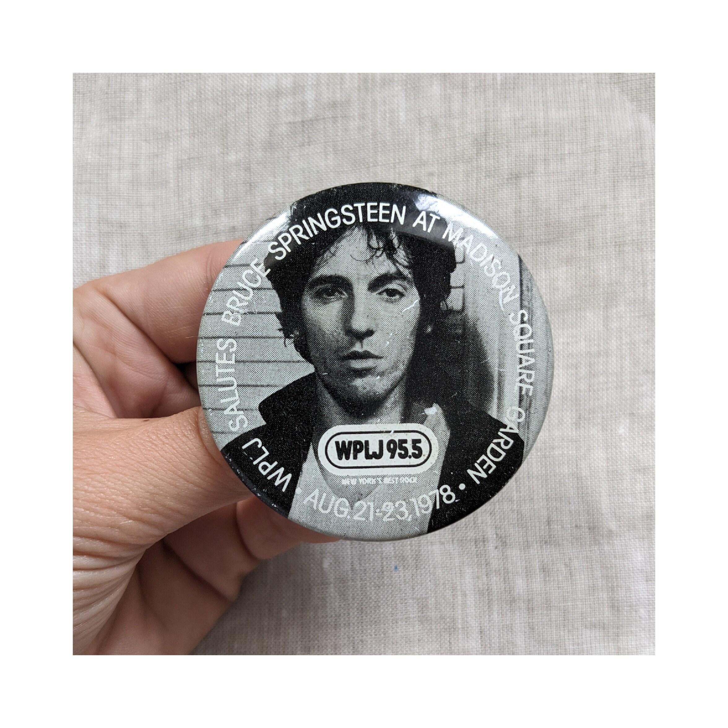 RARE Vintage Bruce Springsteen at MSG 1978 Concert Pin - Etsy