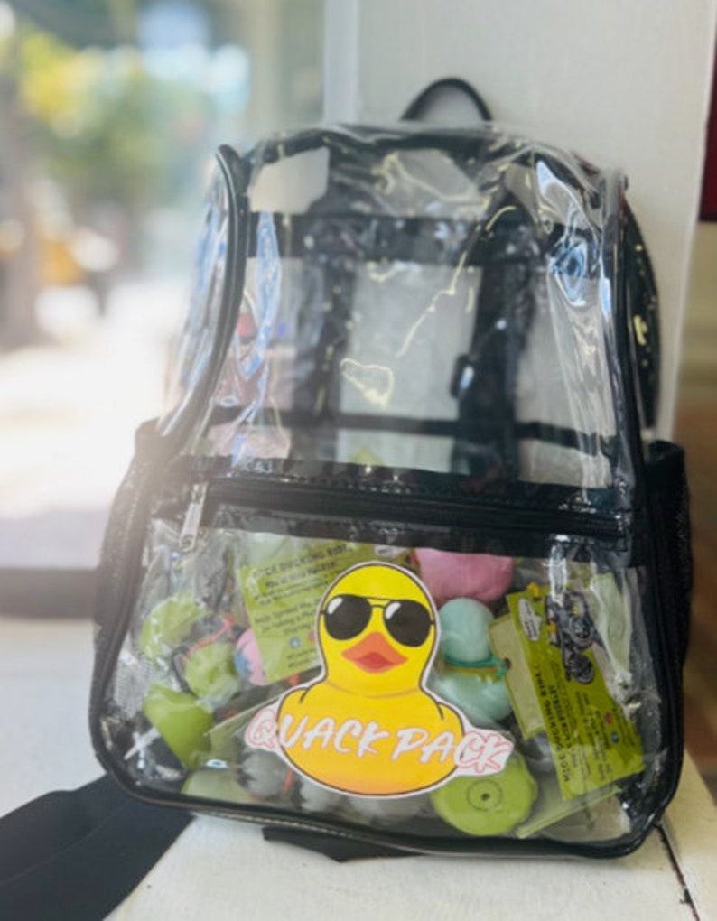 Quack Pack Premium Ducking Clear Book Bag With 30 Pre Tagged Ducks - Etsy