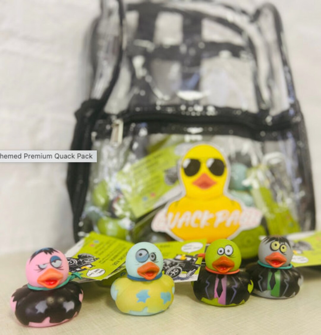 Quack Pack Premium Zombie Halloween Themed Ducking Clear Book Bag With ...