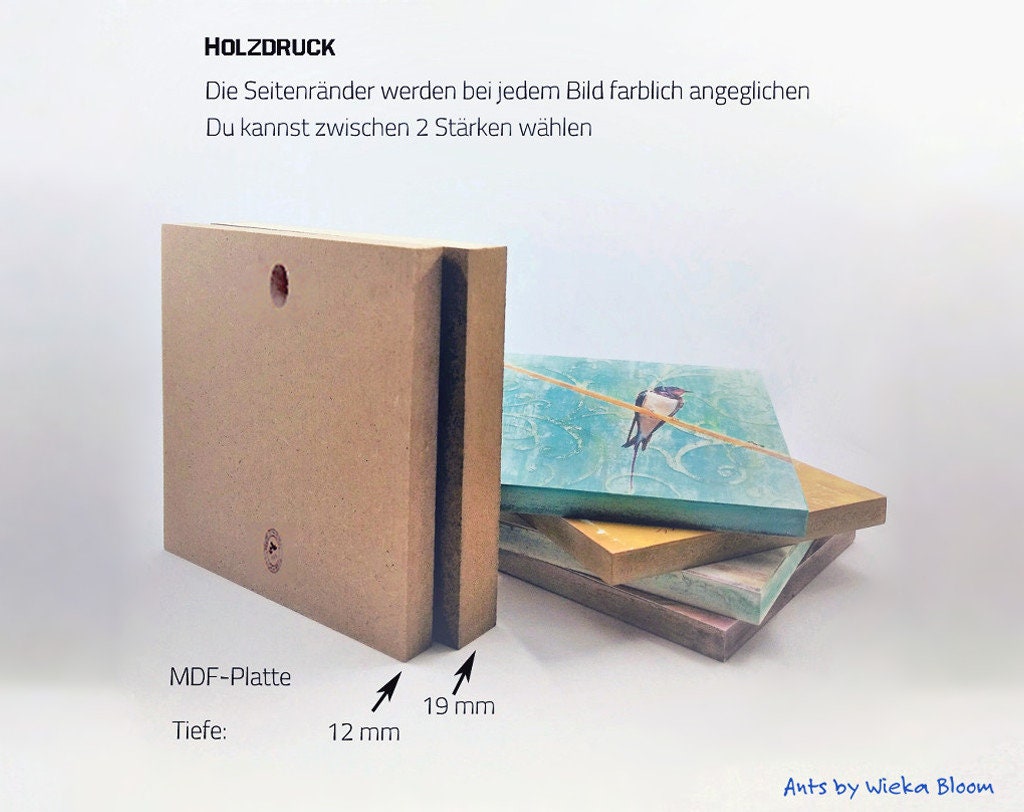 Birds KRANICHE 2er Set Tierbild auf Holz Leinwand Kunstdruck | Etsy