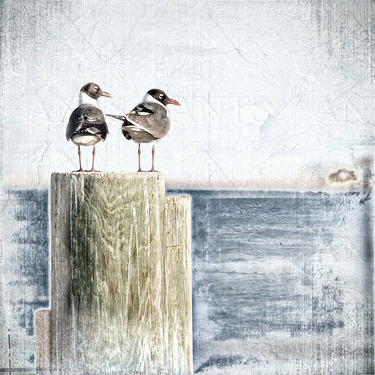 MEERWEH DUO Maritimes Bild auf Holz Leinwand Kunstdruck Meer | Etsy