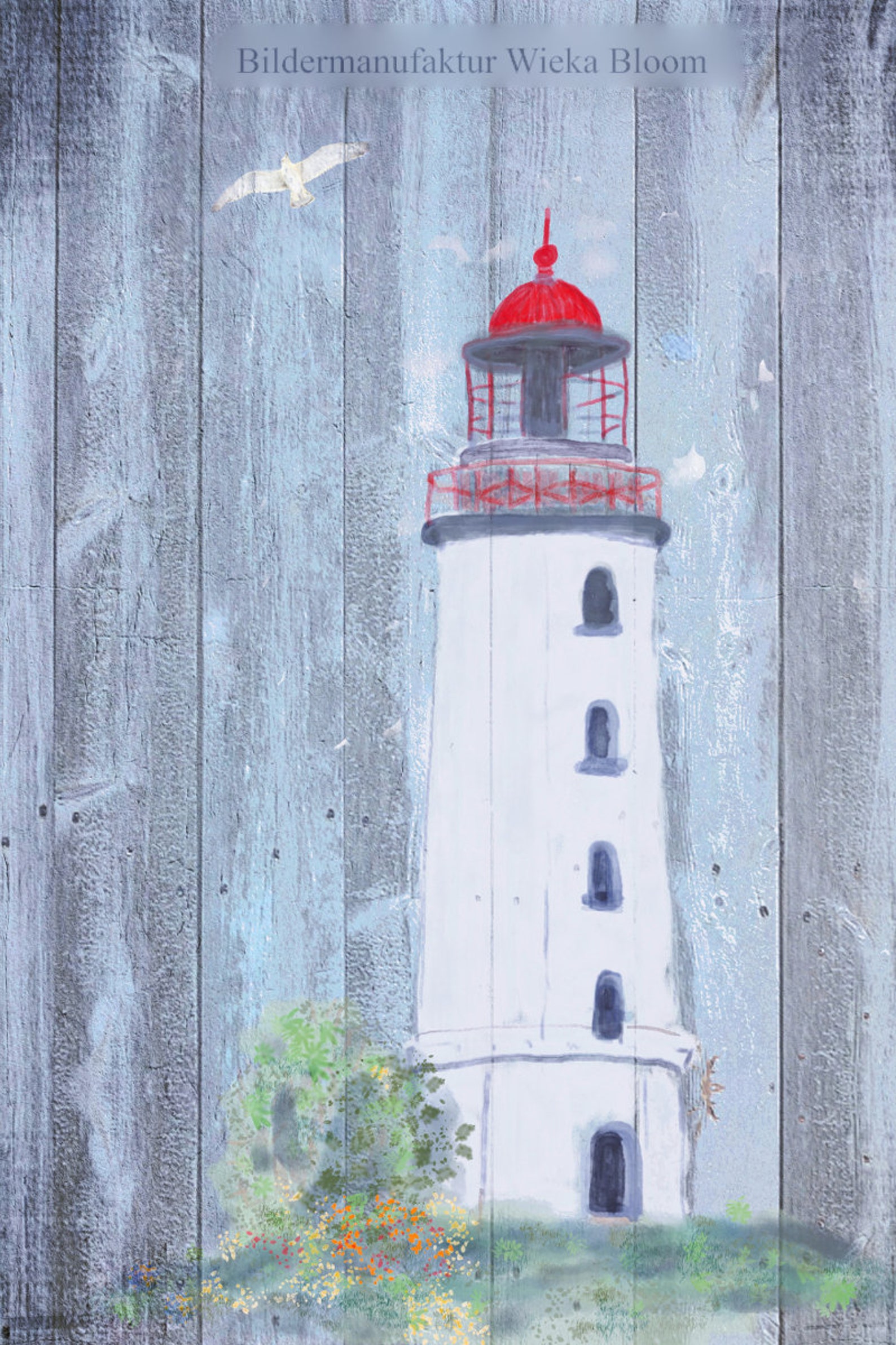 LEUCHTTURM Maritimes Bild painted auf Holz Leinwand Kunstdruck - Etsy.de