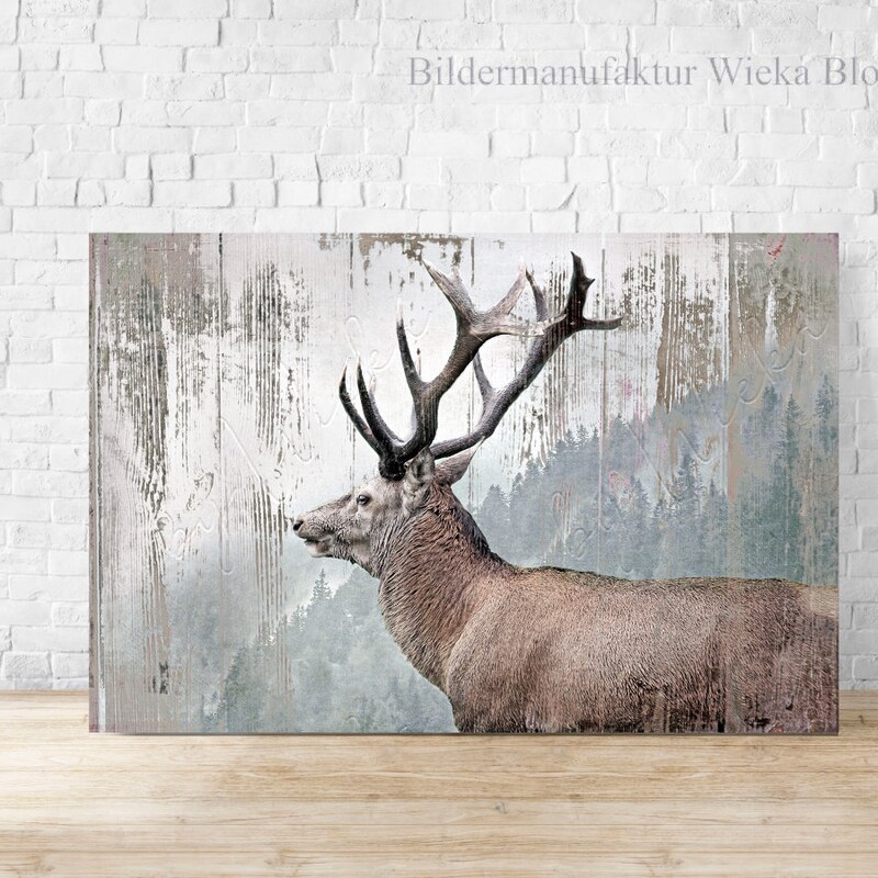 Hirsch wandbilder - Etsy.de