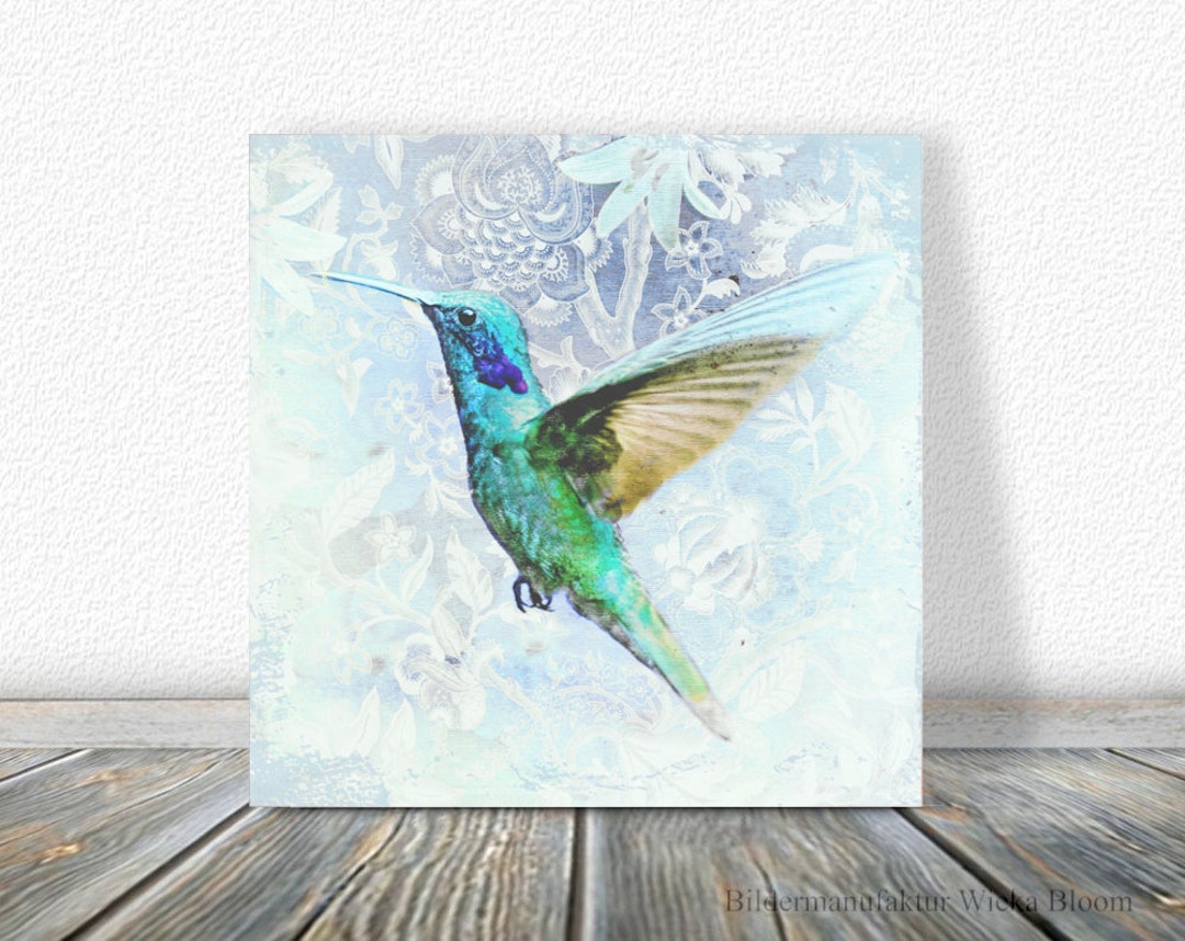 Little Birds KOLIBRI Tierbild auf Holz Leinwand Kunstdruck - Etsy.de