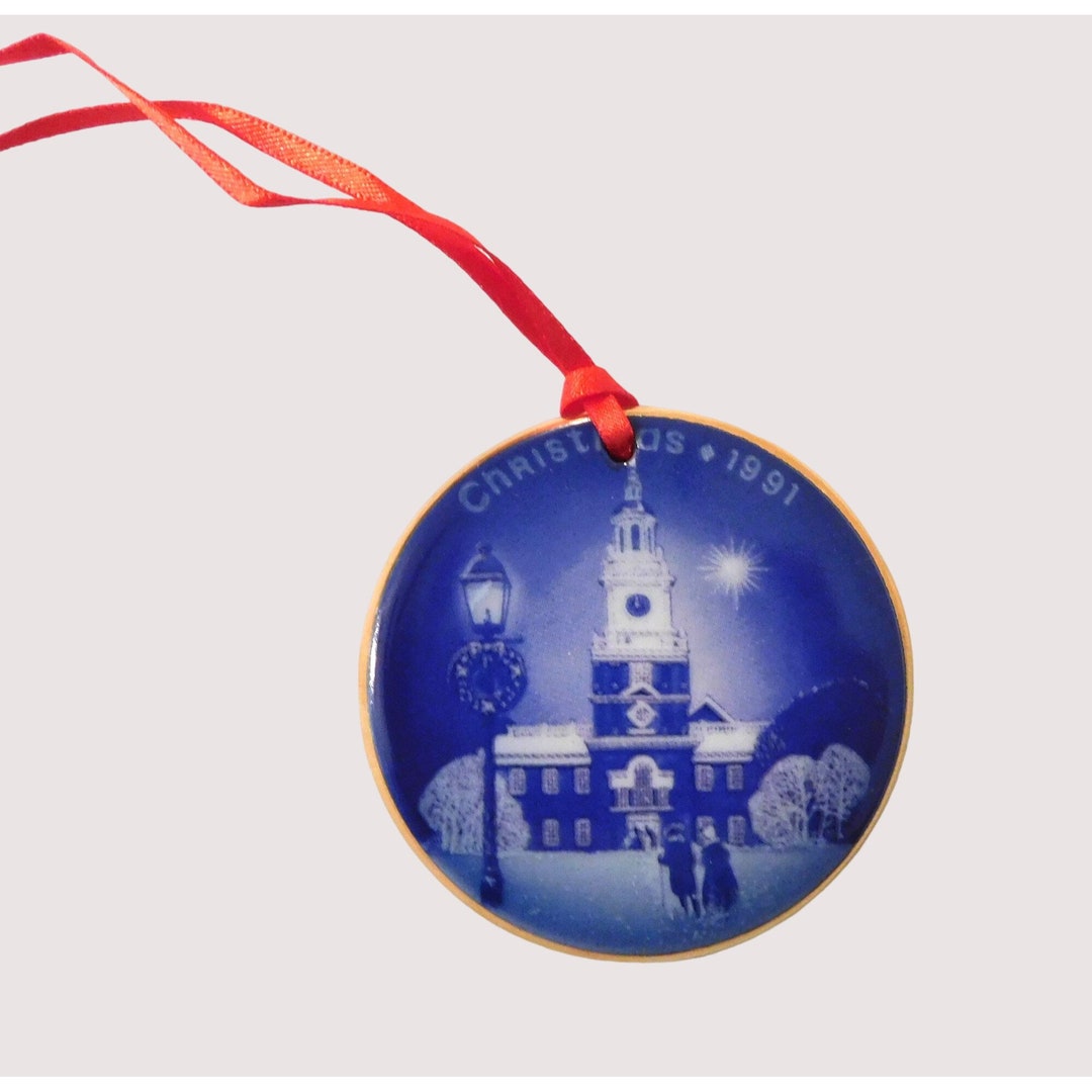 Bing & Grondahl Independence Hall 1991 Ltd Ed Porcelain Christmas ...