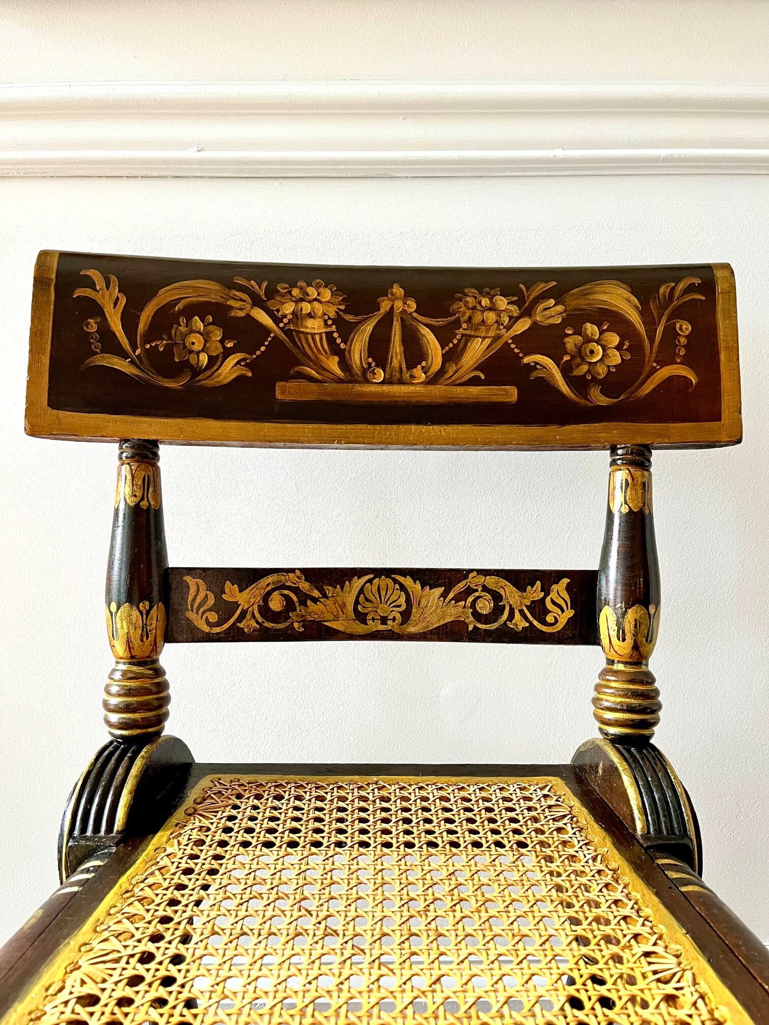 Pair of Baltimore Fancy Chairs With Painted Neoclassical Decoration ...
