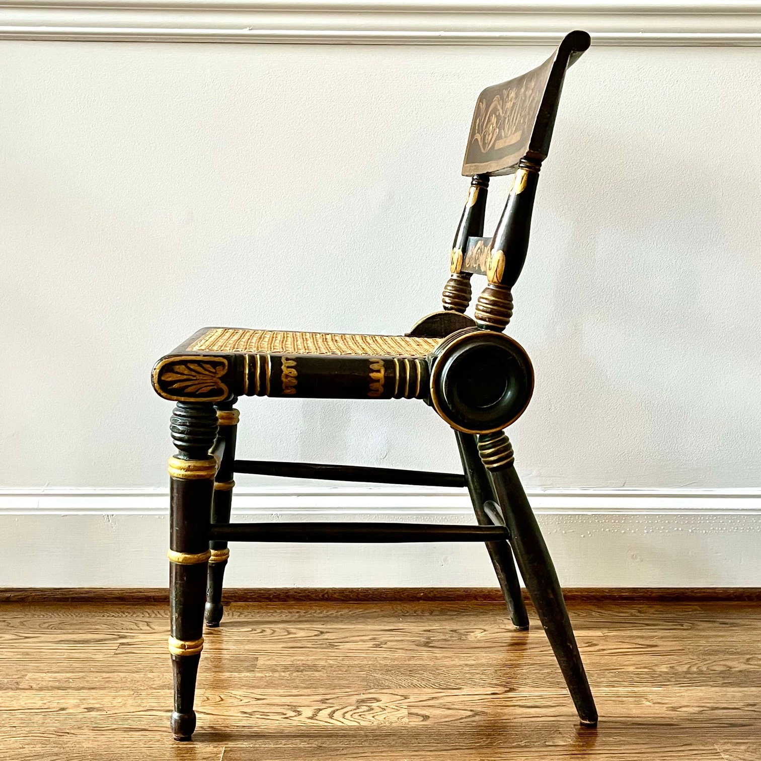 Pair of Baltimore Fancy Chairs With Painted Neoclassical Decoration ...