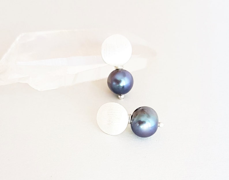 Echte Perlen Ohrstecker 925 Silber Ohrringe mit - Etsy