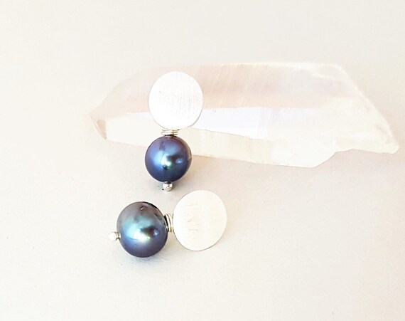 Echte Perlen Ohrstecker 925 Silber Ohrringe mit | Etsy