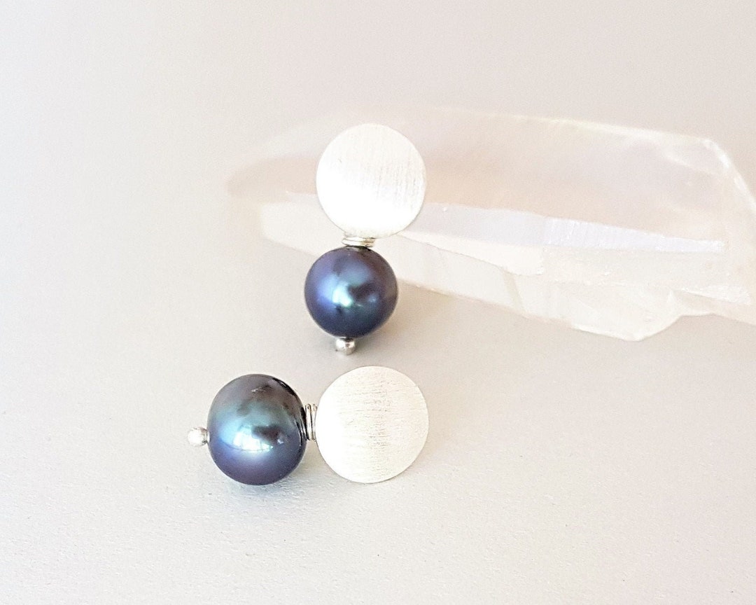 Echte Perlen Ohrstecker 925 Silber Ohrringe mit - Etsy.de