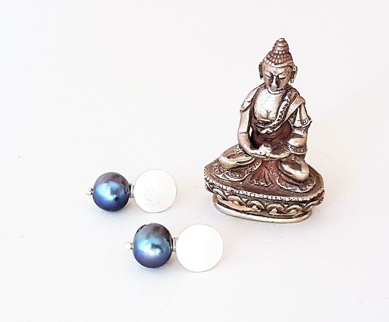 Echte Perlen Ohrstecker 925 Silber Ohrringe mit - Etsy