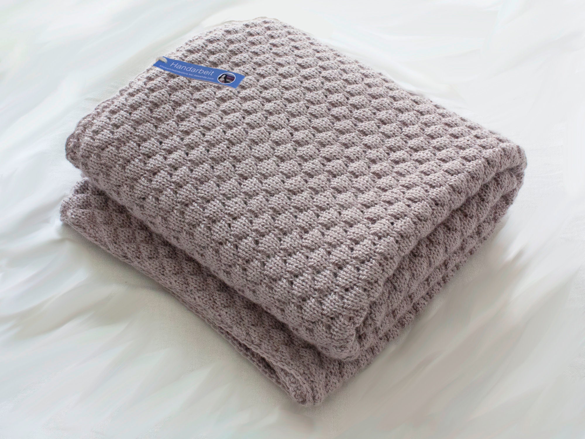 Gestrickte edle Babydecke aus Alpaka & Seide in Ihrer | Etsy