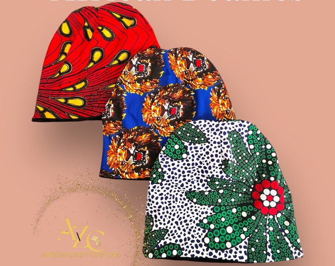Beautiful African Print Versatile Beanie Hat Pink Kente popular ...