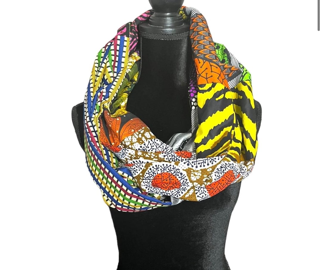Ankara Infinity Scarf: Bold African Print Patchwork Neck Wrap - Etsy