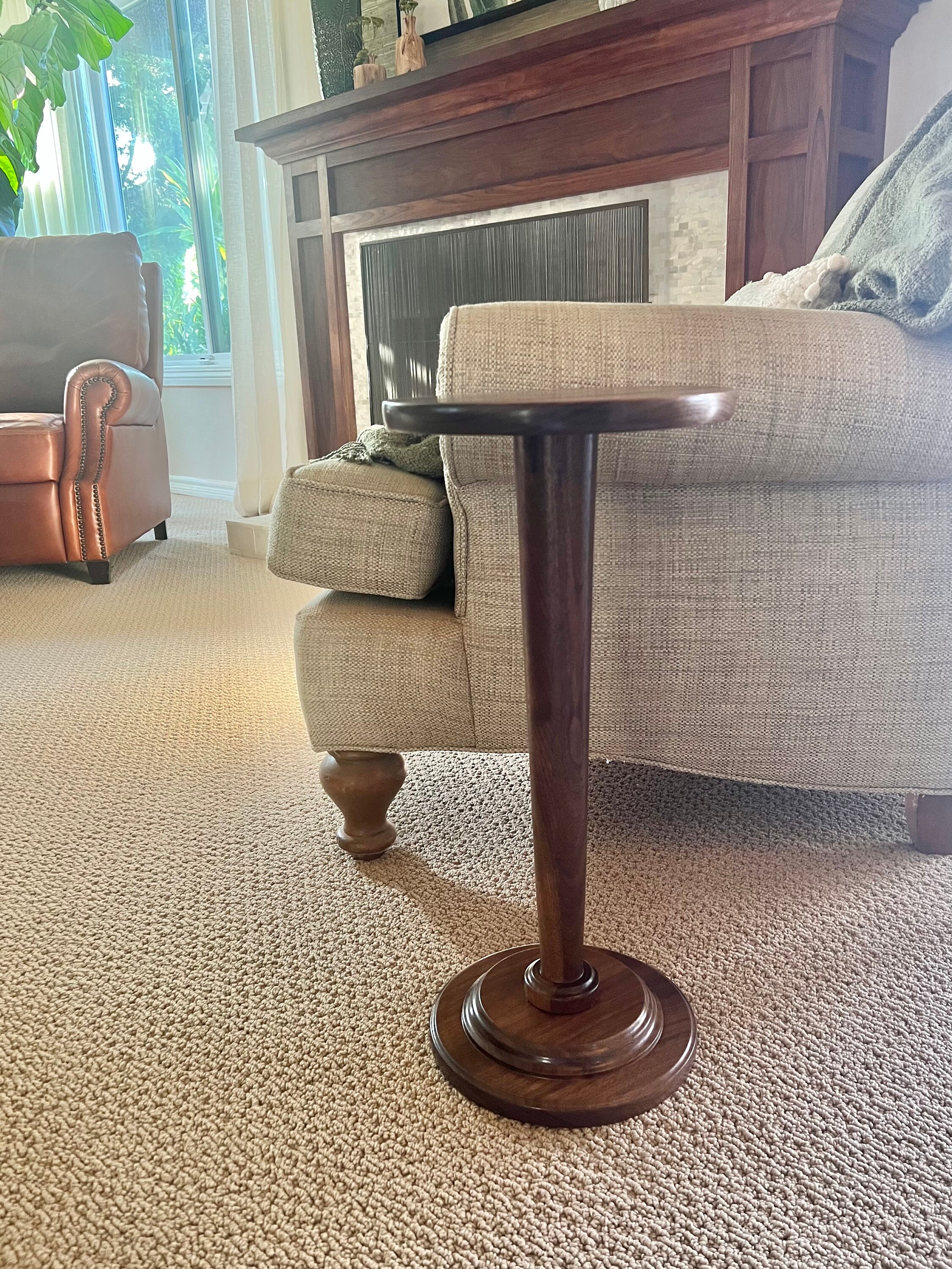 Handmade Solid Walnut Drink Table: Contemporary Martini Table - Etsy