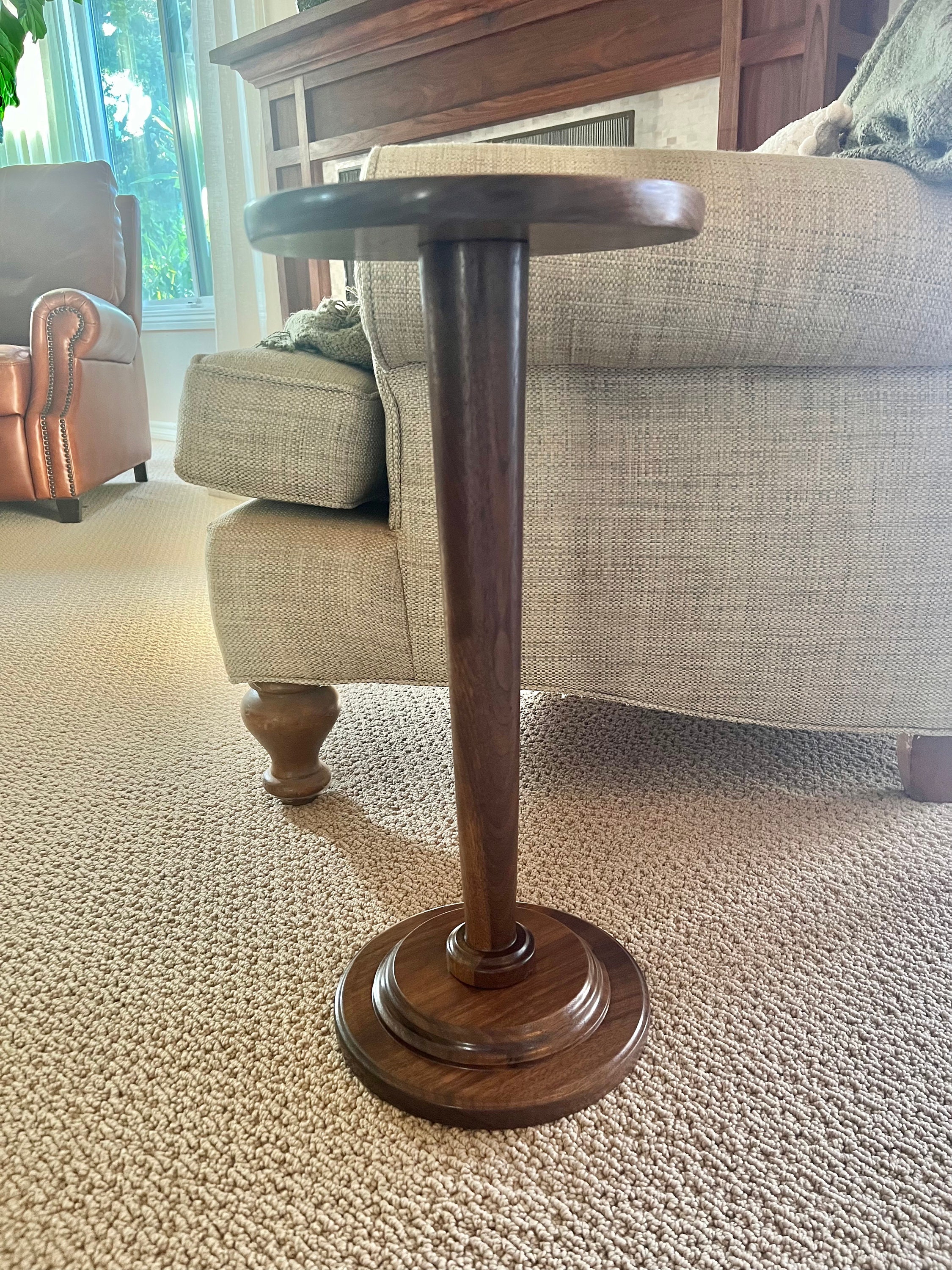 Handmade Solid Walnut Drink Table: Contemporary Martini Table - Etsy