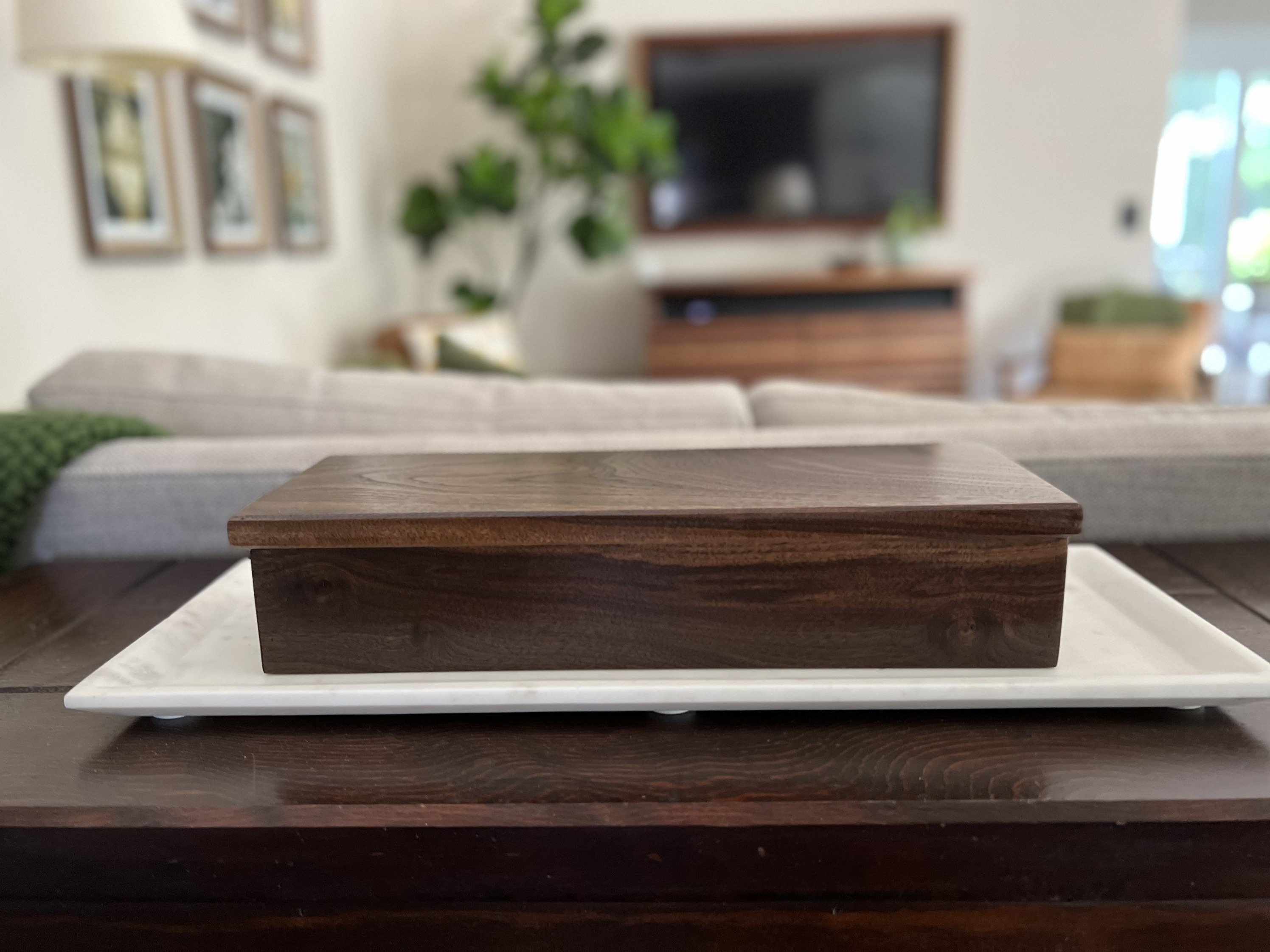 Hand Made Solid Walnut Box. 15 3/4 Long by 5 1/2 - Etsy