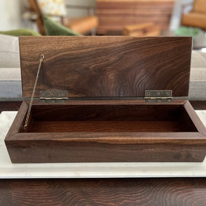 Hand Made Solid Walnut Box. 15 3/4 Long by 5 1/2 Wide - Etsy