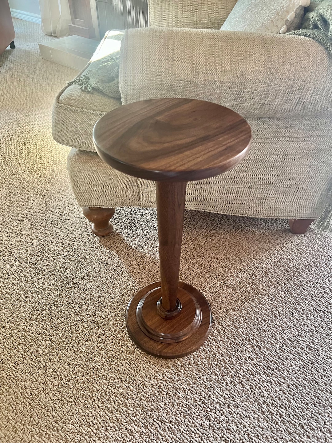 Handmade Solid Walnut Drink Table: Contemporary Martini Table - Etsy