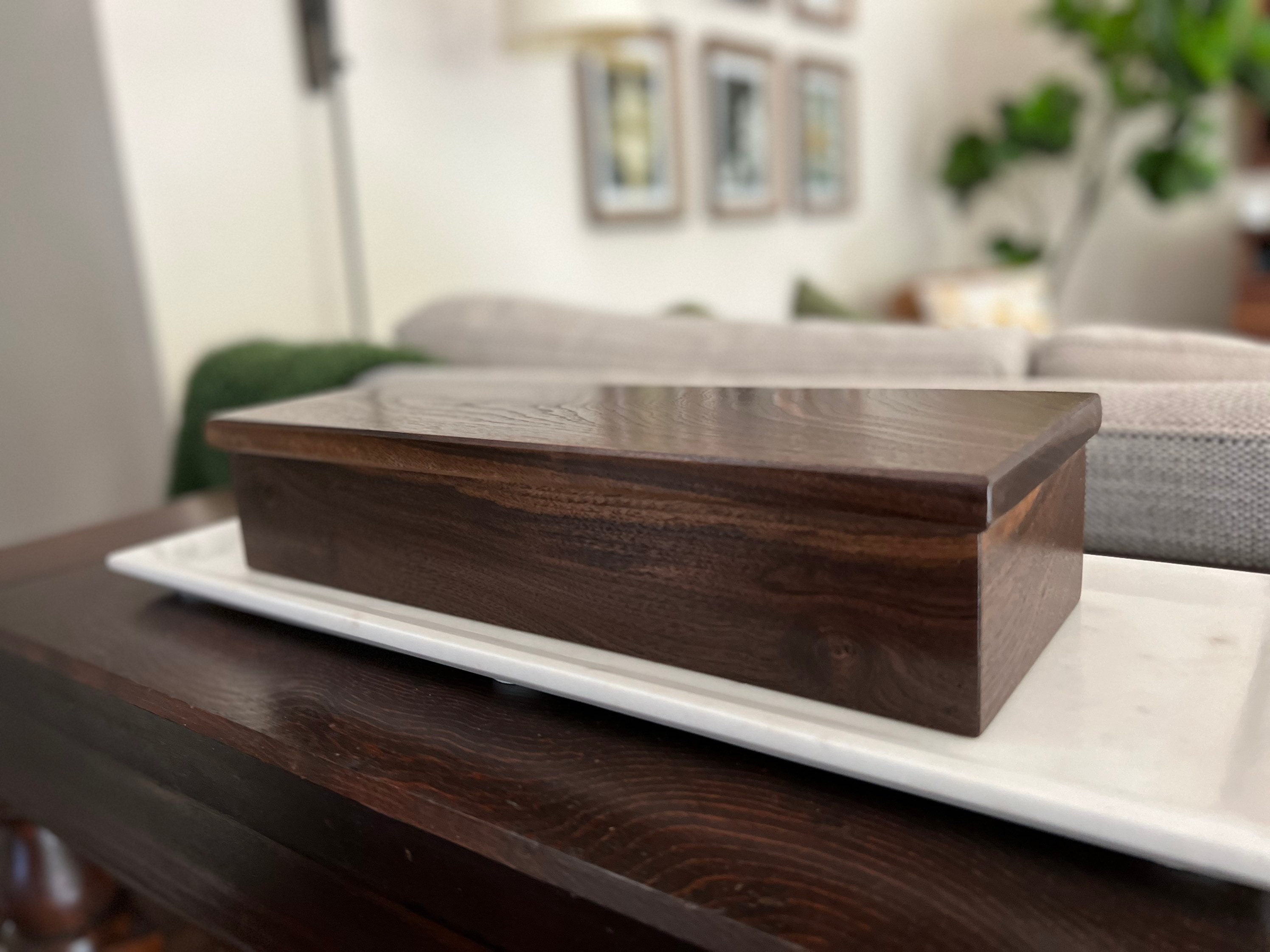 Hand Made Solid Walnut Box. 15 3/4 Long by 5 1/2 - Etsy