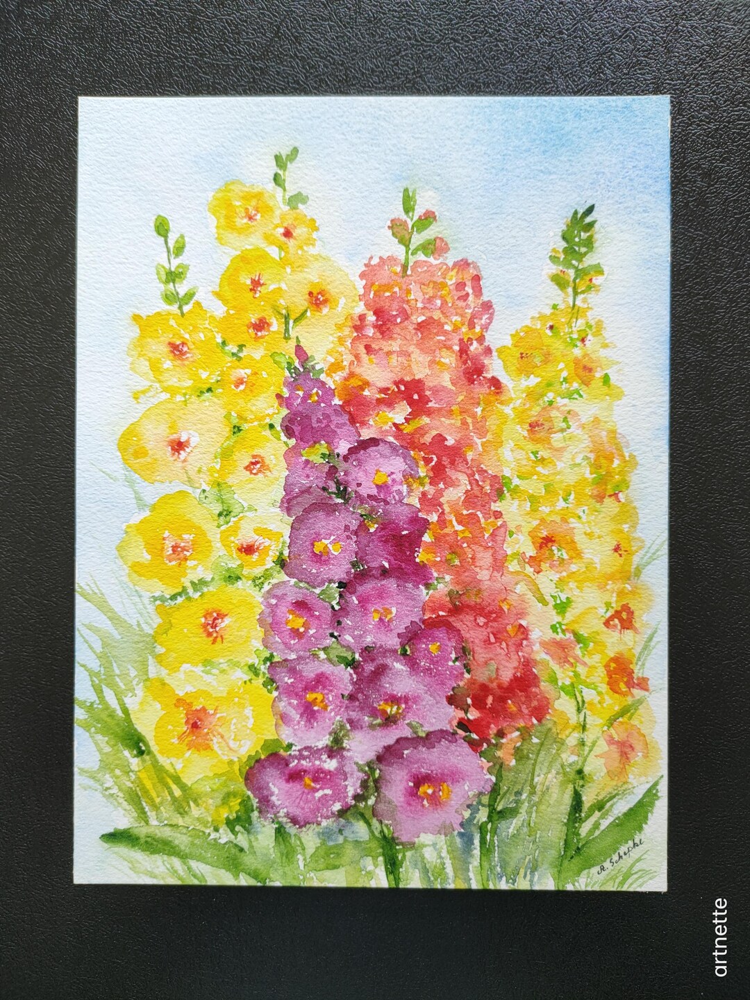 Snapdragon, Watercolor, Hand-painted Watercolor Painting, Flowers ...
