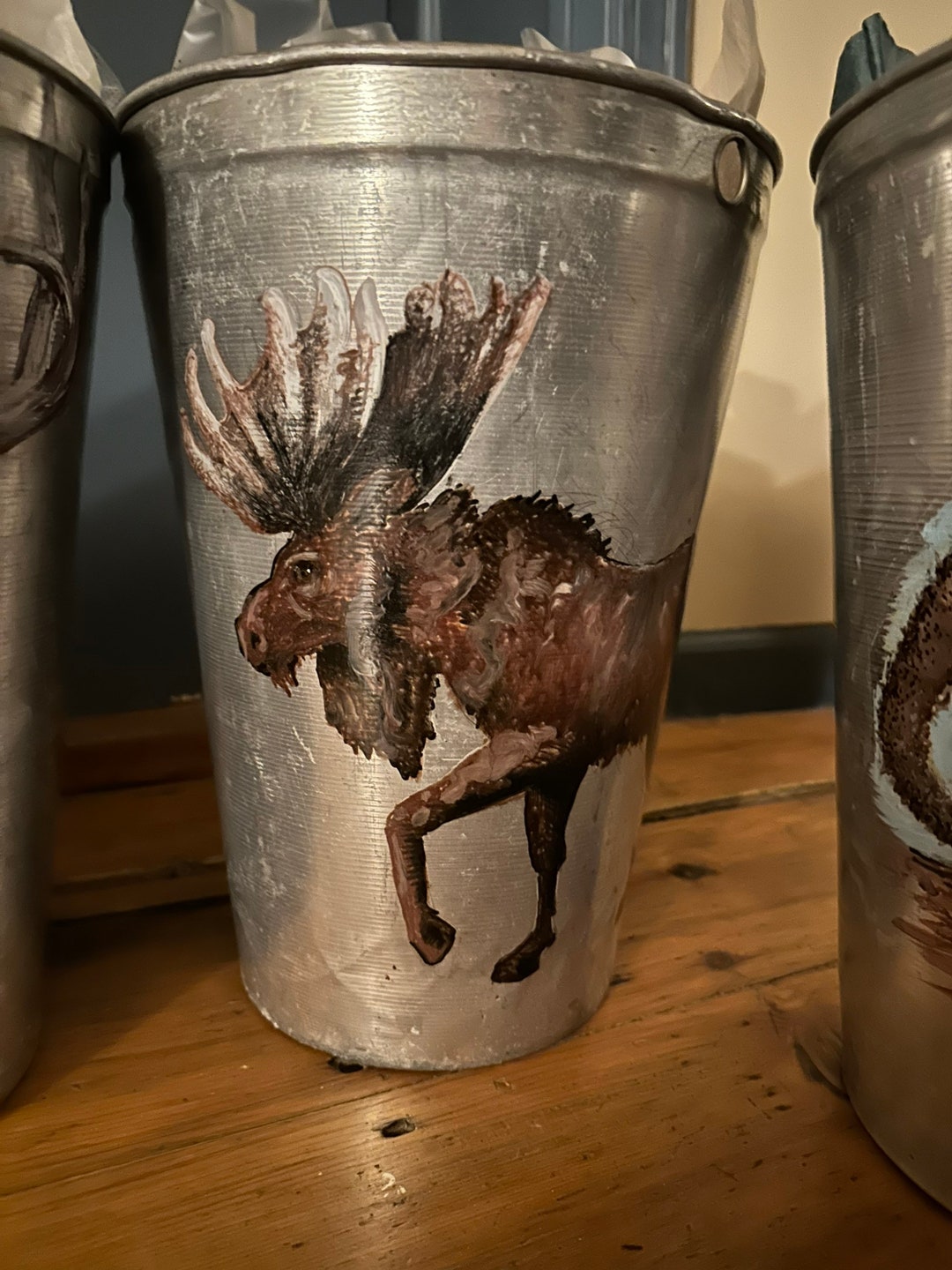 Antique Sap Bucket- Moose - Etsy